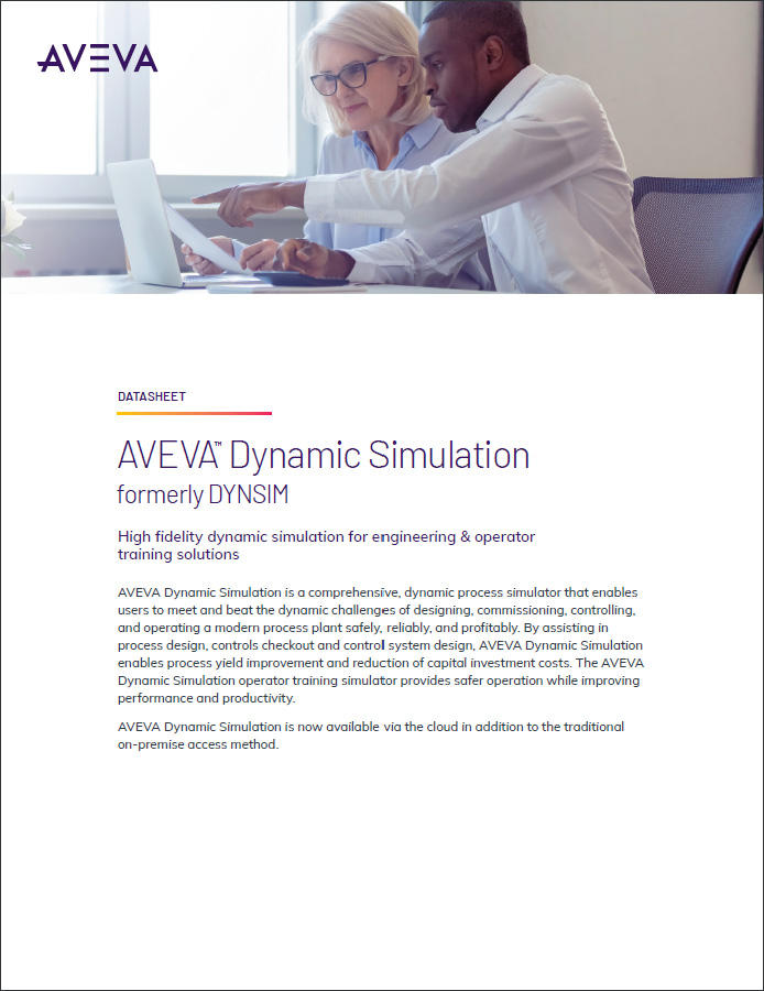 AVEVA Dynamic Simulation - Industrial Software Solutions AVEVA Dynamic Simulation - Industrial Software Solutions