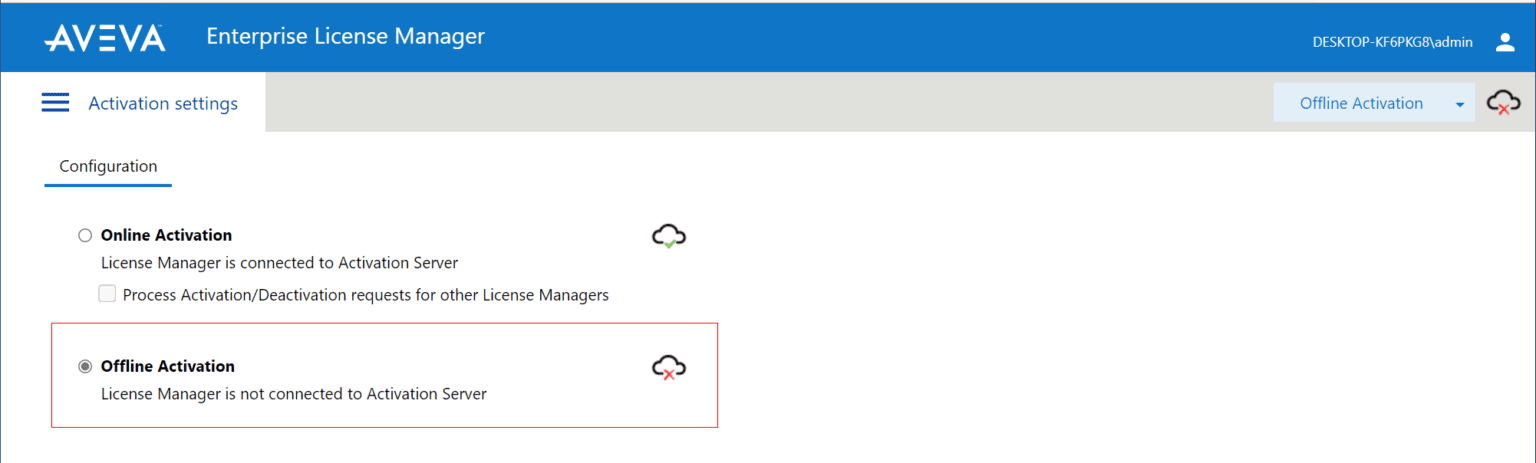 Using AVEVA License Server OFFLINE Activation - Industrial Software ...