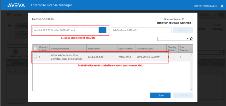 Using AVEVA License Server OFFLINE Activation - Industrial Software ...