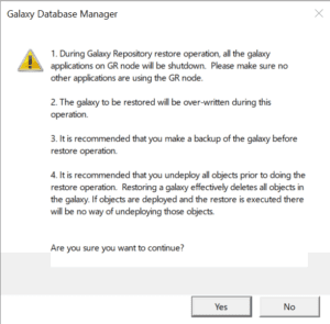 Backing up and Restoring a Galaxy - Industrial Software Solutions