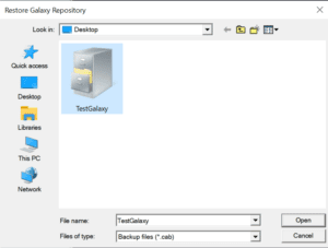 Backing up and Restoring a Galaxy - Industrial Software Solutions