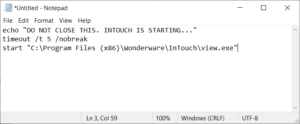 Automatically Launching an InTouch Application on Startup using a Batch ...