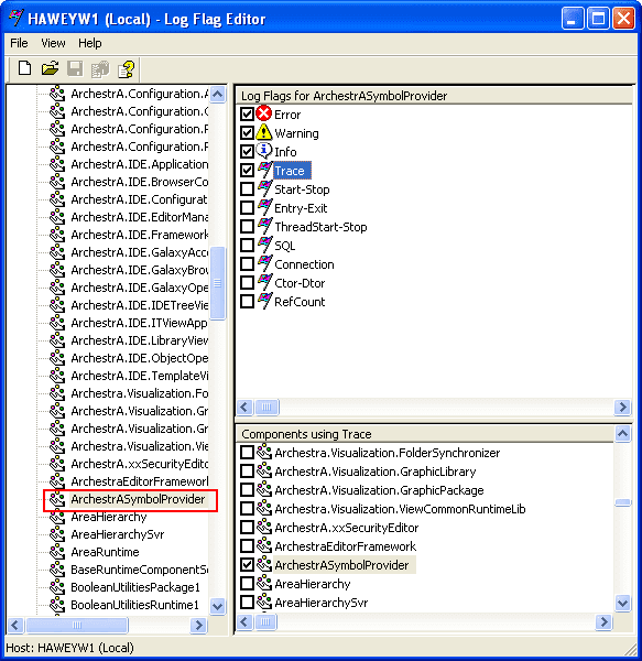 How to use the Log Flag feature in the Wonderware ArchestrA System ...