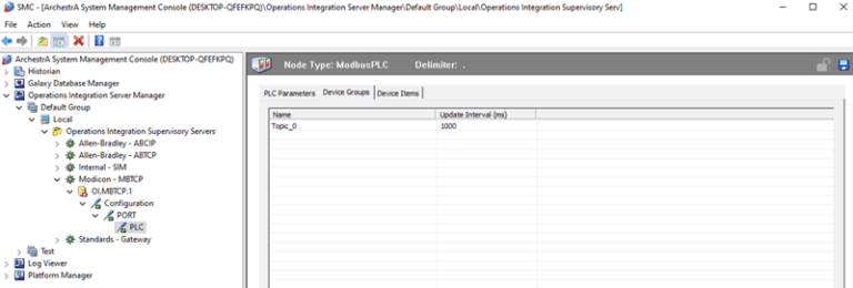 How to create a connection between Wonderware Data Access Server (DA ...